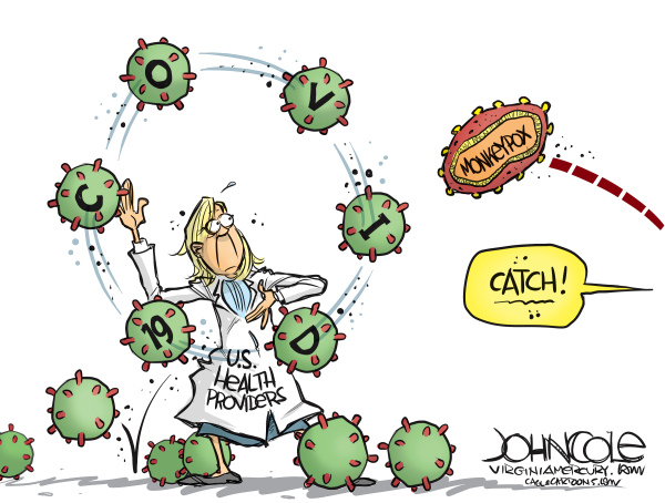 NATIONAL Monkeypox and COVID | John Cole | Comics | ArcaMax Publishing