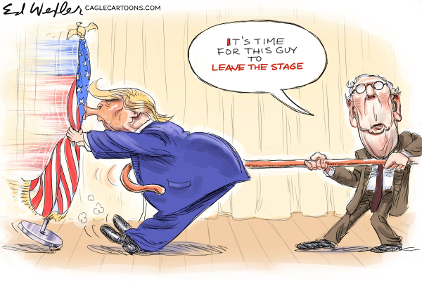 Trump Time To Leave The Stage McConnell | Ed Wexler | Comics | ArcaMax ...