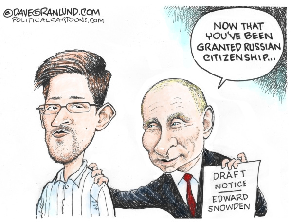 Snowden now Russian citizen | Dave Granlund | Comics | ArcaMax Publishing