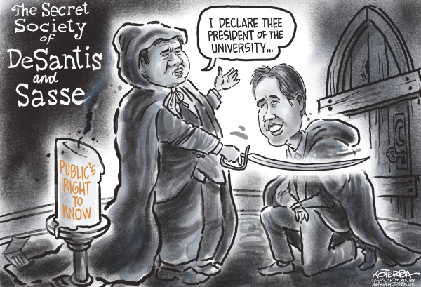 DeSantis and Sasse in Secret | Jeff Koterba | Comics | ArcaMax Publishing