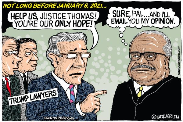 Clarence Thomas to the Rescue | Monte Wolverton | Comics | ArcaMax ...