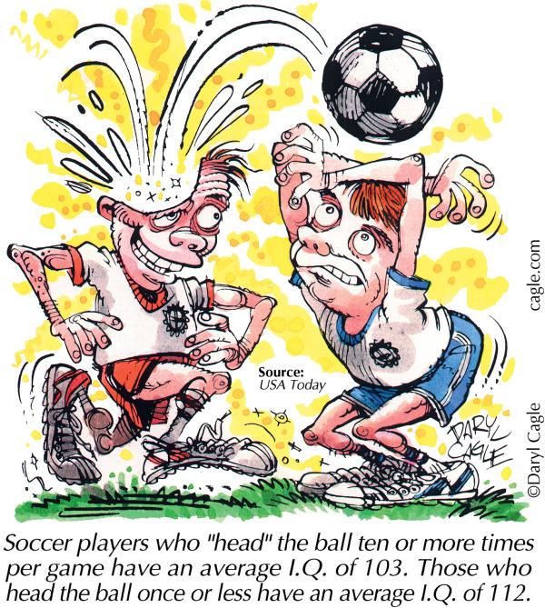 Soccer Header IQ | Daryl Cagle | Comics | ArcaMax Publishing