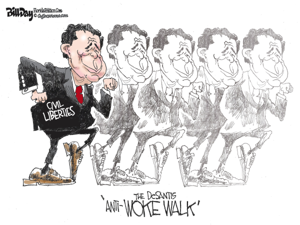 Anti-Woke Backward Walk | Bill Day | Comics | ArcaMax Publishing