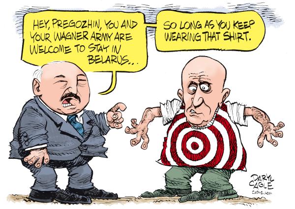 Pregozhin and Lukashenko in Belarus | Daryl Cagle | Comics | ArcaMax ...