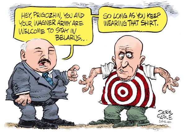 Prigozhin and Lukashenko in Belarus | Daryl Cagle | Comics | ArcaMax ...