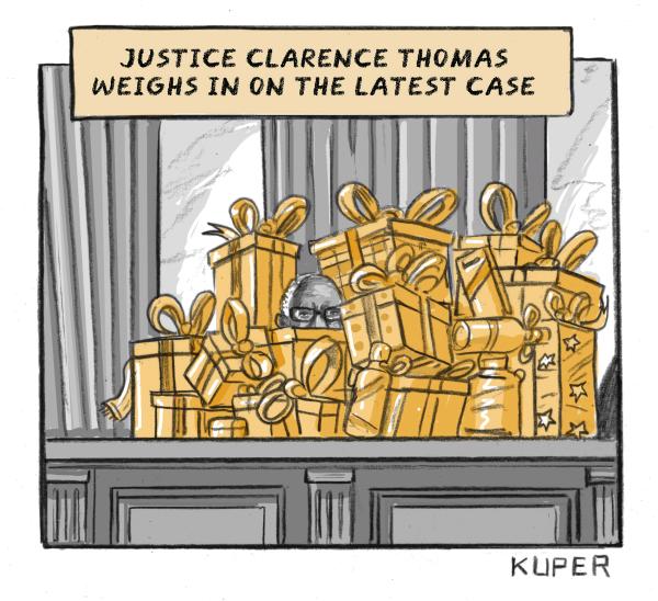 Clarence Thomas Weighs In | Peter Kuper | Comics | ArcaMax Publishing
