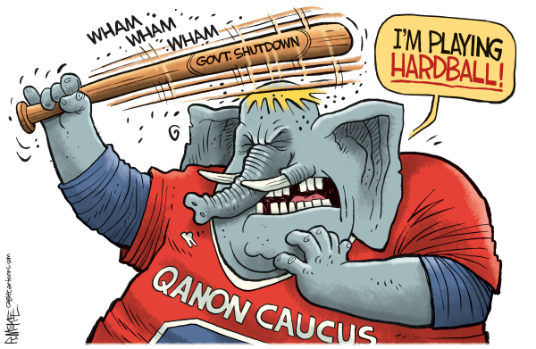 Govt Shutdown Hardball | Rick McKee | Comics | ArcaMax Publishing