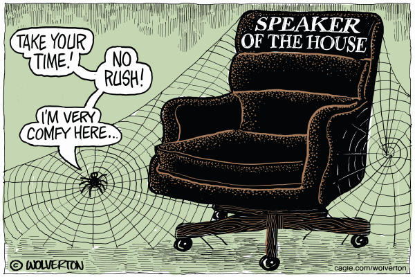 Speakers Chair Still Empty | Monte Wolverton | Comics | ArcaMax Publishing