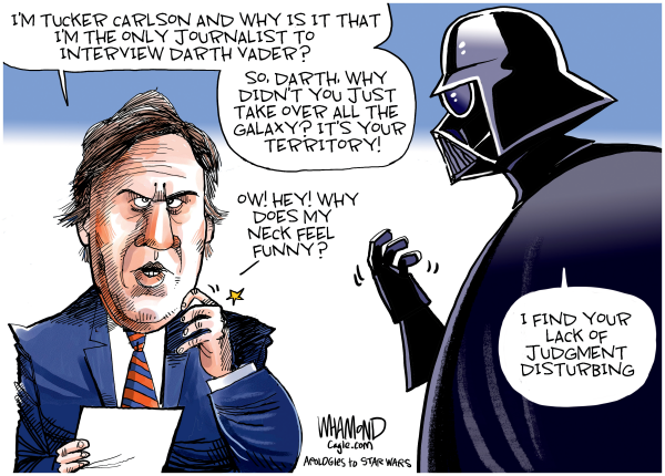Tucker Carlson Interview | Dave Whamond | Comics | ArcaMax Publishing