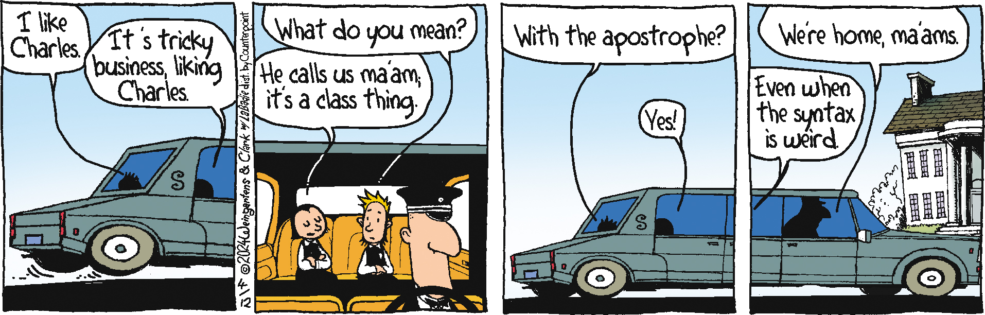 Barney & Clyde for 4/12/2024 | Barney & Clyde | Comics | ArcaMax Publishing