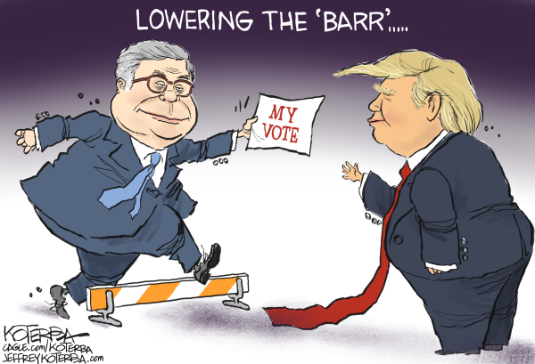 Barr Casts His Vote | Jeff Koterba | Comics | ArcaMax Publishing