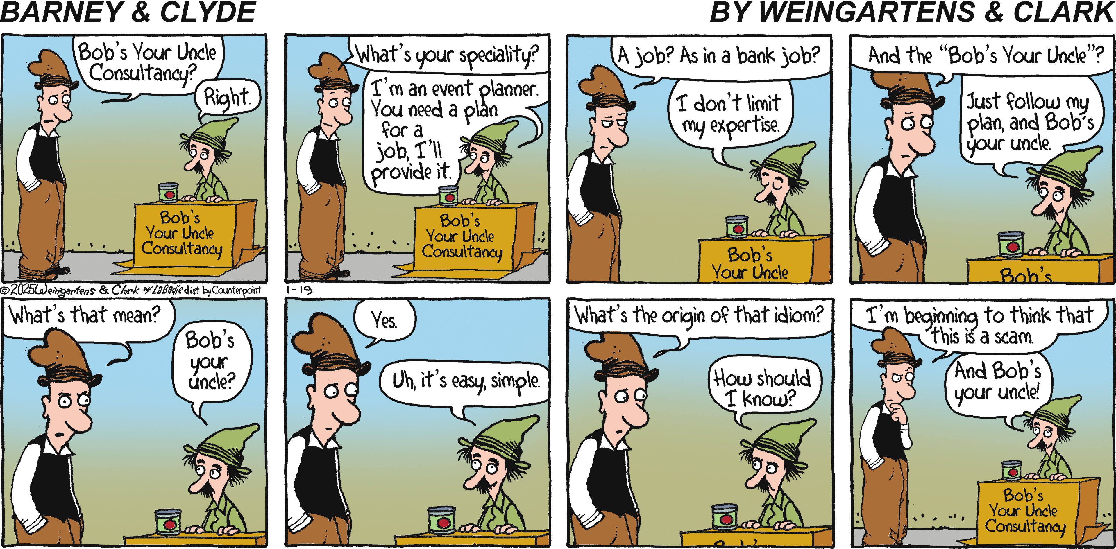 Barney & Clyde for 1/19/2025 | Barney & Clyde | Comics | ArcaMax Publishing