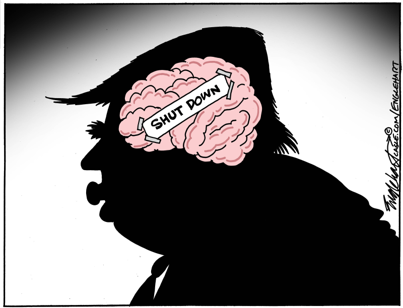 Trump's Brain Shut Down | Bob Englehart | Comics | ArcaMax Publishing