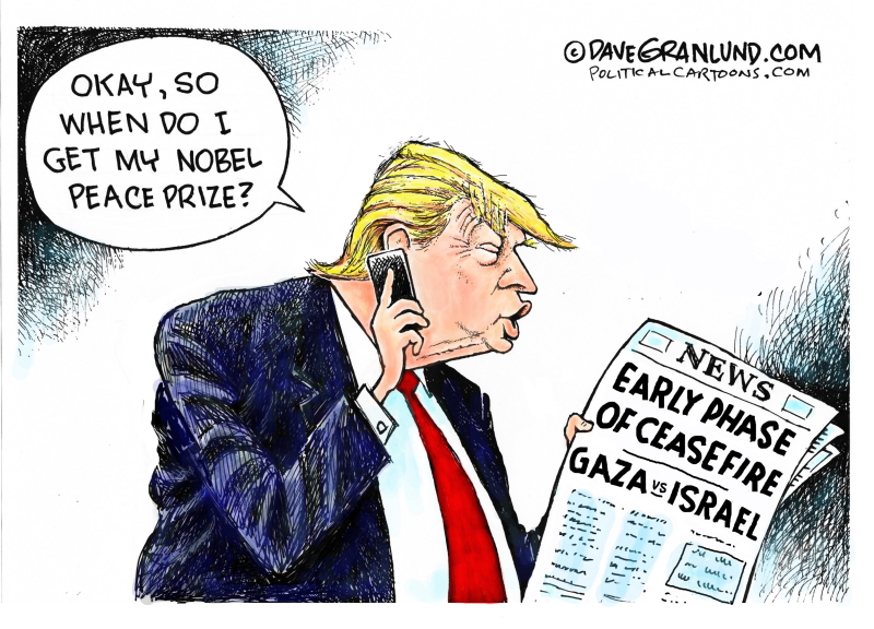 Gaza - Israel phase 1 ceasefire | Dave Granlund | Comics | ArcaMax ...
