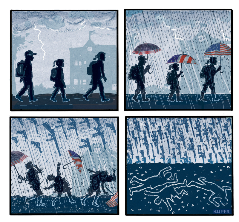 The Reign Of Guns And Mass Shootings In USA | Peter Kuper | Comics ...