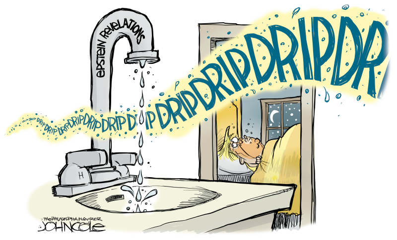 The drip-drip-drip of Epstein revelations | Michael de Adder | Comics ...