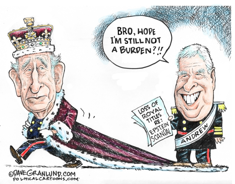 Prince Andrew loses titles | Michael de Adder | Comics | ArcaMax Publishing