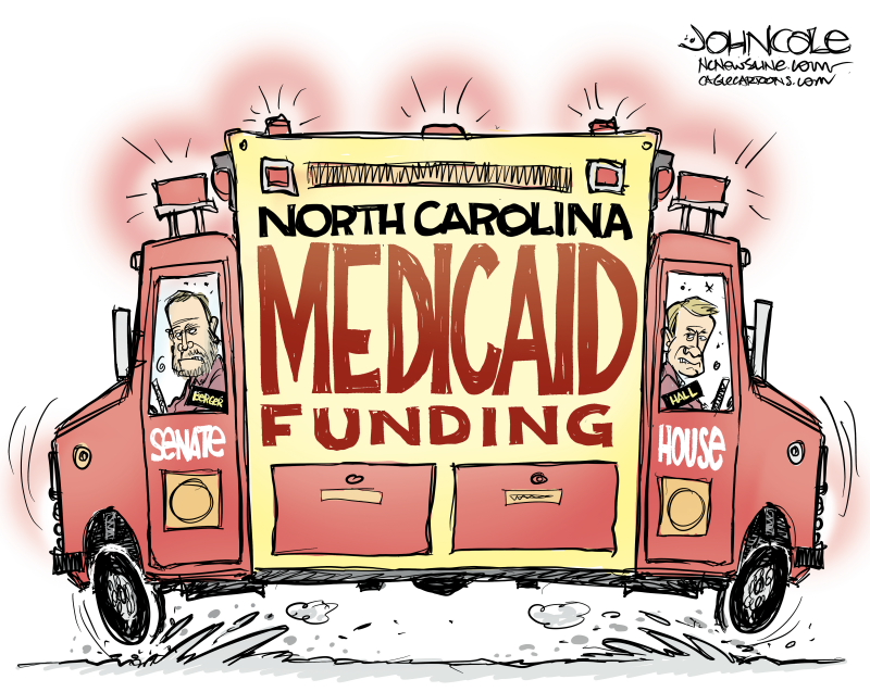 NC Berger and Hall battle over Medicaid funding | John Cole | Comics ...