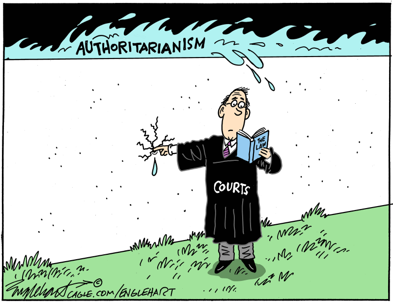 The Courts Are Saving Democracy | Bob Englehart | Comics | ArcaMax ...