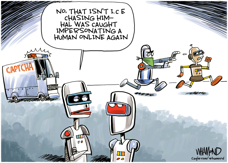 Evading CAPTCHA | Dave Whamond | Comics | ArcaMax Publishing