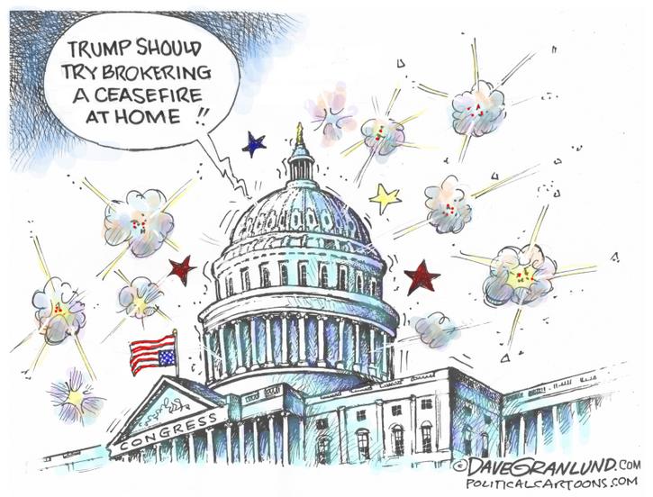 Ceasefire needed at home | Dave Granlund | Comics | ArcaMax Publishing