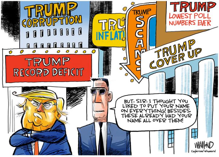 Trump's name is on everything | Dave Whamond | Comics | ArcaMax Publishing