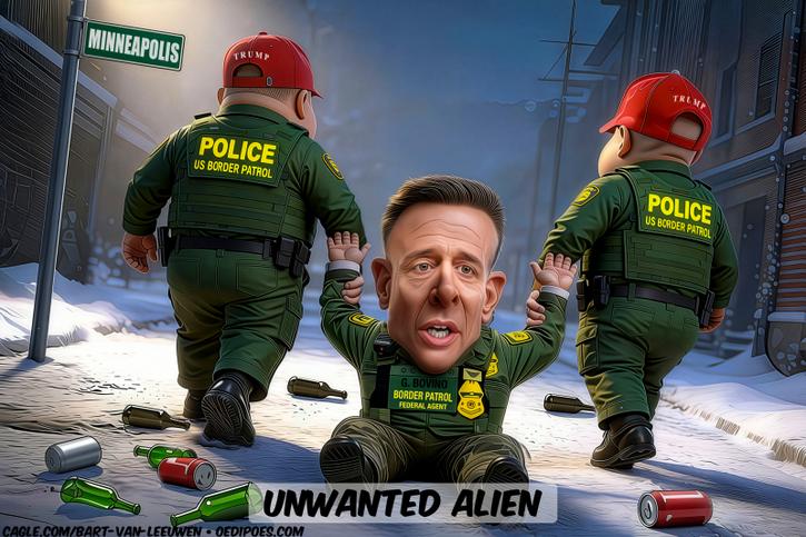 Greg Bovino Loses His Job | Bart van Leeuwen | Comics | ArcaMax Publishing