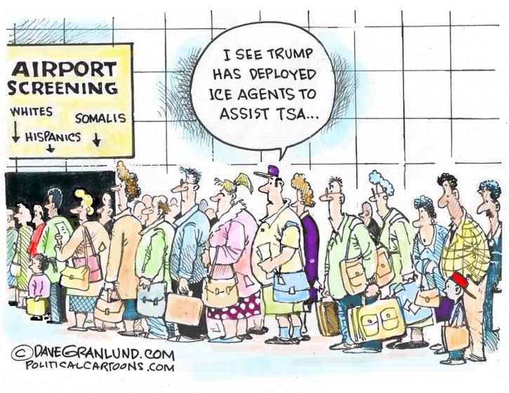 ICE assisting TSA | Dave Granlund | Comics | ArcaMax Publishing